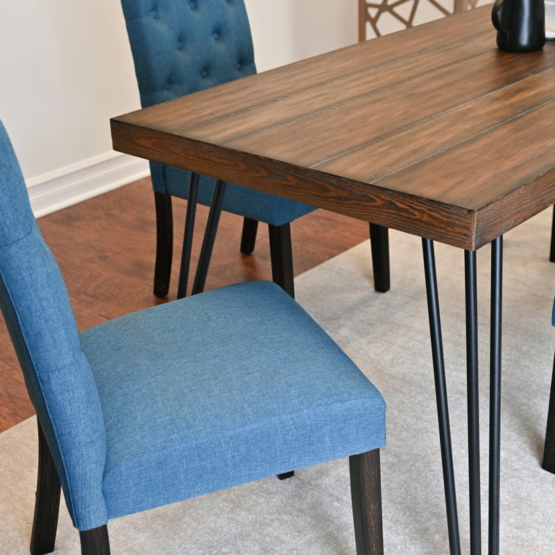 One Allium Way® Ashford Dining Set, Hairpin Dining Table With Chairs, 4 Color Options (Dining ...